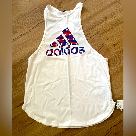 adidas | Tops | Adidas Red White Blue Stars And Stripes Muscle Tank ...